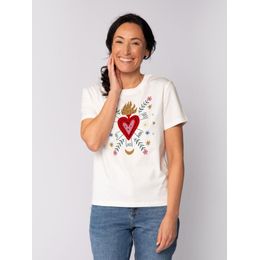 wat? Apparel T-Shirt Love and flex in Off White | Gr.: 34