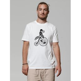 wat? Apparel T-Shirt T-Rex auf Fahrrad in Off White | Gr.: 48