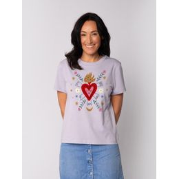 wat? Apparel T-Shirt Love and flex in Lavender | Gr.: 42