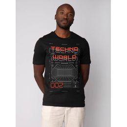 wat? Apparel T-Shirt Technoworld in Schwarz | Gr.: 46