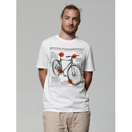 wat? Apparel T-Shirt Fahrrad Grundlagen in Off White | Gr.: 46