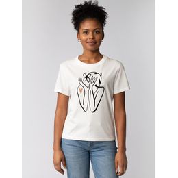 wat? Apparel T-Shirt Self love in Off White | Gr.: 36