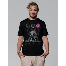 wat? Apparel T-Shirt Fake Reality in Schwarz | Gr.: 58