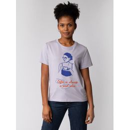 wat? Apparel T-Shirt Coffee is a good idea in Lavender | Gr.: 36
