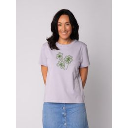 wat? Apparel T-Shirt Gl&uuml;cksklee in Lavender | Gr.: 42