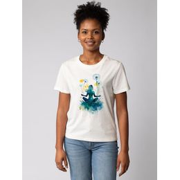 wat? Apparel T-Shirt Yoga & Meditation in Off White | Gr.: 42