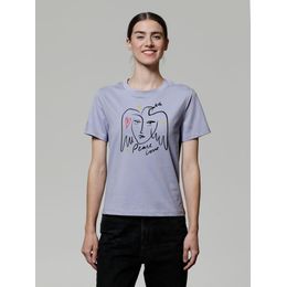 wat? Apparel T-Shirt Peace Love in Lavender | Gr.: 40