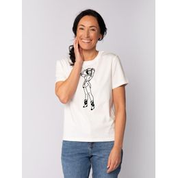 wat? Apparel T-Shirt Cowgirl in Off White | Gr.: 42