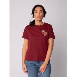 wat? Apparel T-Shirt Strawberry in Weinrot | Gr.: 40