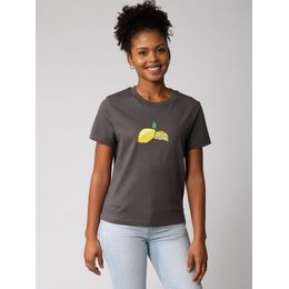 wat? Apparel T-Shirt Lemon in Grau | Gr.: 40