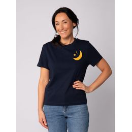 wat? Apparel T-Shirt Moon & Stars in Dunkelblau | Gr.: 38