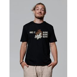 wat? Apparel T-Shirt And it burns in Schwarz | Gr.: 46