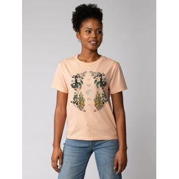 wat? Apparel T-Shirt Moonphases & Flowers in Fraiche Peche | Gr.: 38