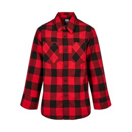 Urban Classics Herren Boys Checked Flanell Shirt in black/red | Gr.: 158/164