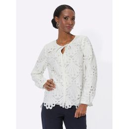 CR&Eacute;ATION L creation L Spitzen-Bluse in ecru | Gr.: 38