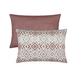 Erwin M&uuml;ller Erwin M&uuml;ller Jacquard Kissenh&uuml;lle 2er-Pack York in altros&eacute; | Gr.: 50 x 50 cm
