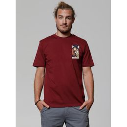 wat? Apparel T-Shirt Tarot The Lovers in Weinrot | Gr.: 50