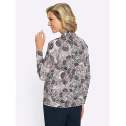 Sieh an! Poloshirt in steingrau-mauve-bedruckt | Gr.: 44