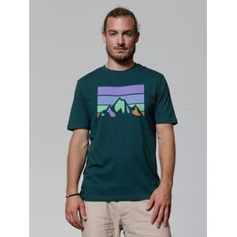 wat? Apparel T-Shirt Retro Landscape in Dunkelgr&uuml;n | Gr.: 48