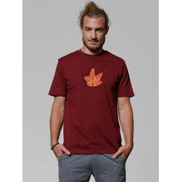 wat? Apparel T-Shirt Herbst in Weinrot | Gr.: 48