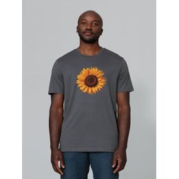 wat? Apparel T-Shirt Sonnenblume in Grau | Gr.: 46