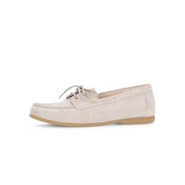 Gabor sportlicher Schn&uuml;rer in Beige | Gr.: 38