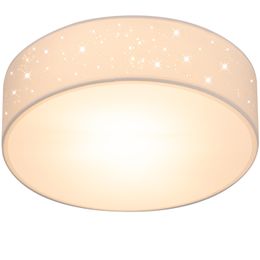 Monzana Deckenlampe Wei&szlig; Stoff &Oslash;38cm Sternenhimmel