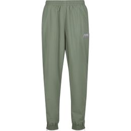 Jogginghose Karl Kani "Karl Kani Sport Patch Essential Trackpants", Damen, Gr. XS, US-Gr&ouml;&szlig;en, gr&uuml;n, 100% Polyamid, unifarben, relaxed fit, Hosen Jogginghose