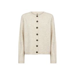 Cardigan soyaconcept "Soya Concept Cardigan SC_ORLEAN", Damen, Gr. XL, 91620 cream melange, Obermaterial: 74% Polyacryl, 24% Polyester, 2% Elasthan, Strickjacken