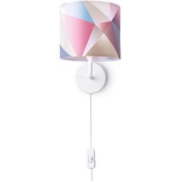 Paco Home Wandleuchte "Kosy 309", wei&szlig;, 1, &Oslash; 18cm H: 26,5cm, Leuchten, Stecker Flur Lampe Wohnzimmer &acirc;&circ;&hellip;18cm Pastell Deko Kabel 3m E14, Wandleuchte