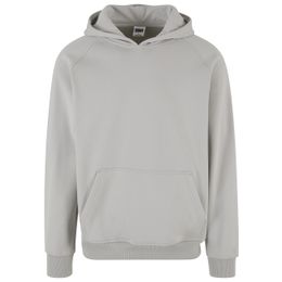 Kapuzenpullover Urban Classics "Urban Classics Herren Cosy Raglan Hoody", Herren, Gr. M, lightasphalt, 95% Baumwolle, 5% Elasthan, unifarben, normal, ohne Ausschnitt, Pullover Kapuzenpullover