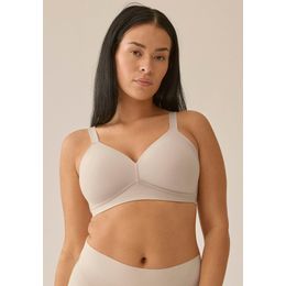 Soft-BH Naturana "Smoothing", Damen, Gr. 75, Cup C, braun (toffee), Microtouch, Obermaterial: 75% Polyamid, 25% Elasthan. R&uuml;ckseite: 84% Polyester, 16% Elasthan. Cups: 100% Polyester, unifarben, Basic, bequem, BHs Soft-BH, flache nahtlose Abschl&uuml;sse, breites Unterbrustband, ohne B&uuml;gel, basic