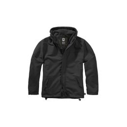 Allwetterjacke Brandit "Brandit Herren Windbreaker Frontzip", Herren, Gr. 6XL, schwarz, 100% Polyester, unifarben, normal, ohne Ausschnitt, Jacken