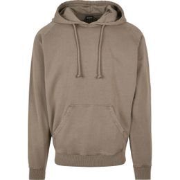Urban Classics Herren Rundhalspullover "Urban Classics Herren Overdyed Hoody"schwarzkhaki, Gr. M, unifarben, 100% Baumwolle, Pullover