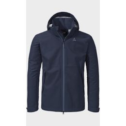 Sch&ouml;ffel Outdoorjacke SCH&Ouml;FFEL "Jacket Easy XT M", Herren, Gr. 48, blau (8820, blau), Oberstoff: 100% Polyester; (Membran: Polyurethan); Futter: 100% Polyester, regular fit, hoch geschlossener Ausschnitt, Jacken Outdoorjacke