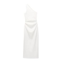 Pull&Bear Pull&Bear Kleid Damen Gr&ouml;&szlig;e 34 wei&szlig; Winterkleid