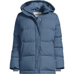 LANDS' END Wasserabweisende Daunenjacke, Damen,  Blau, Nylon, by Lands' End