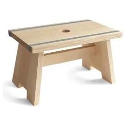 Side By Side &ndash; Fu&szlig;schemel Little Stool (Esche natur & Silikonb&auml;nder) - blaugrau - blaugrau
