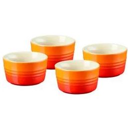 Le Creuset Mini F&ouml;rmchen-Set (4 St&uuml;ck) Ofenrot