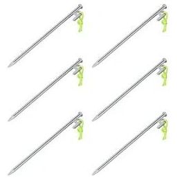 Pro Plus 6 x Zeltheringe Camping 20 bis 40cm Bodenanker L Haken oder P-Haken Hering Zelt &Oslash;9mm Material verzinktes Stahl Felsbodenhering f&uuml;r harten Boden 6x Felsbodenhering 30cm P-Haken &Oslash;9mm
