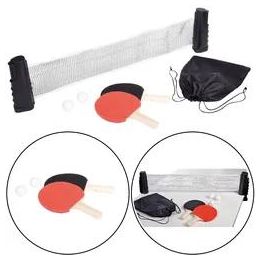Tischtennis Set Outdoor & Indoor &ndash; Tischtennisschl&auml;ger ausziehbarem Netz, 2 Schl&auml;ger, 3 B&auml;lle &ndash; Tischtennisbedarf f&uuml;r jede Gelegenheit!