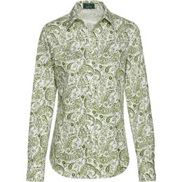 Luis Steindl Paisleybluse mit Blumen Wei&szlig;/Gr&uuml;n (Gr&ouml;&szlig;e: 40)