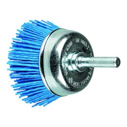 Pferd TOOLS Topfb&uuml;rste ungezopft TBU &Oslash; 50mm Schaft-&Oslash; 6 mm BLUE-Filament-&Oslash; 1,10mm Korn 180 Bohrmaschinen (43740166)
