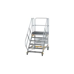MUNK Aluminium-Plattformtreppe fahrbar 45&deg; 6 Stufen (600806)