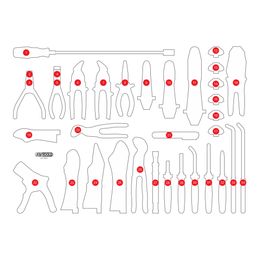 KS Tools Leere Schaumstoffeinlage zu 821.0034 (821.0034-97)