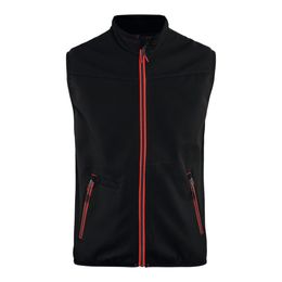 BLAKL&Auml;DER Blakl&auml;der Softshell Weste Service Plus, schwarz / rot, Unisex-Gr&ouml;&szlig;e: 2XL (385025169956XXL)
