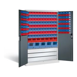 C+P Magazinschrank Acurado, H1950xB1200xT500mm, Front Anthrazitgrau, Korpus Lichtgrau (8931-501) ; C + P M&ouml;belsysteme (8931-501|S10073)
