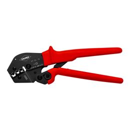 Knipex 97 52 18 Crimpzange auch f&uuml;r Zweihandbedienung mit rutschhemmendem Kunststoff &uuml;berzogen br&uuml;niert 250 mm)