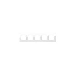 GIRA Abdeckrahmen 5f. weissglas 021512)