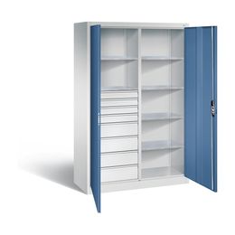 C+P Werkzeugschrank Acurado, H1950xB1200xT500mm, Front Fernblau, Korpus Lichtgrau (8931-305) ; C + P M&ouml;belsysteme (8931-305|S10252)